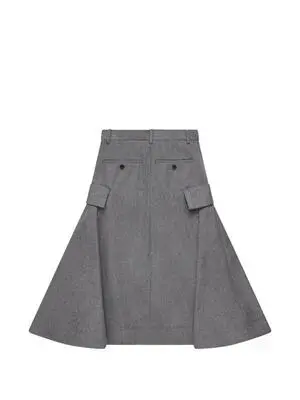 Sacai Pleated Cargo Midi Skirt