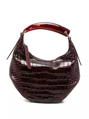 VISONA` Ambra Croc-effect Leather Tote Bag
