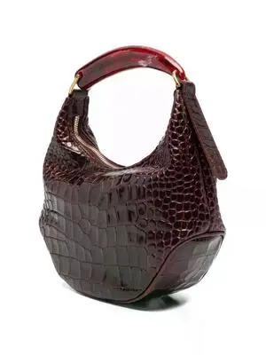 VISONA` Ambra Croc-effect Leather Tote Bag