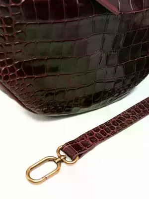 VISONA` Ambra Croc-effect Leather Tote Bag