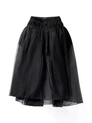 PAULINE DUJANCOURT Rebecca Hazy Organza Midi Skirt - Black