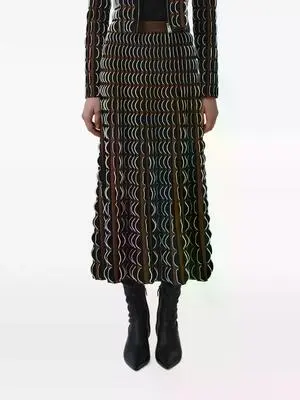 Simkhai Ike Geometric-pattern Pleated Skirt