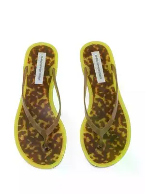 Christopher Esber Jo Tortoiseshell-effect Flip Flops - Yellow