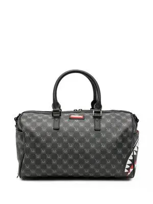 SPRAYGROUND Check-print Shark-motif Tote Bag - Black