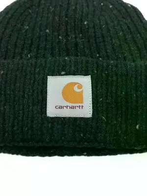 Carhartt Work In Progress Logo-patch Ribbed-knit Beanie Hat