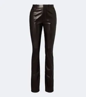 Ralph Lauren Leather Slim Pants - Brown
