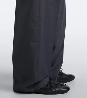 Prada Pleated Wool And Mohair Straight Pants