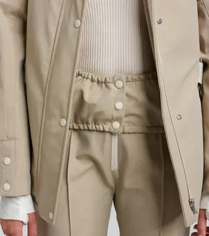 YVES SALOMON Belted Shearling-trimmed Ski Jacket - Beige