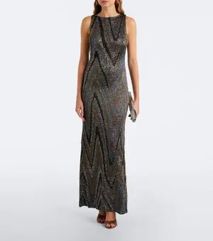 Missoni Zigzag Sequined Lamé Maxi Dress
