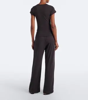 LESET Nando Cotton Wide-leg Pants - Grey