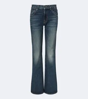 NILI LOTAN Roxane Faded Bootcut Jeans - Blue
