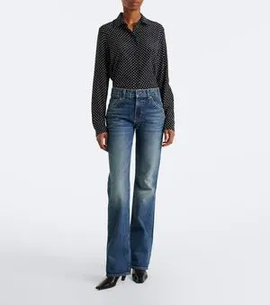NILI LOTAN Roxane Faded Bootcut Jeans