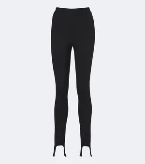 TOD'S Wool-blend Stirrup Pants - Black