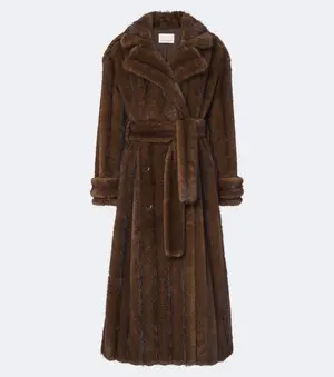 THE FRANKIE SHOP Daph Double-breasted Coat - Brown