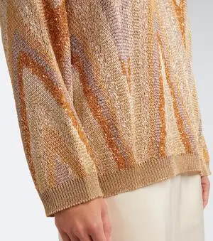 Missoni Zigzag Sequined Lamé Sweater