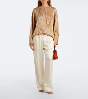 Missoni Zigzag Sequined Lamé Sweater