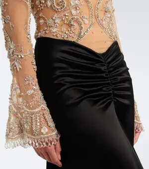 GEORGES HOBEIKA Embellished Gathered Gown