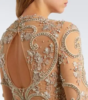 GEORGES HOBEIKA Embellished Gathered Gown