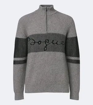 Bogner Loris Logo Yak Half-zip Sweater - Grey