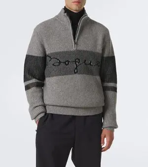 Bogner Loris Logo Yak Half-zip Sweater