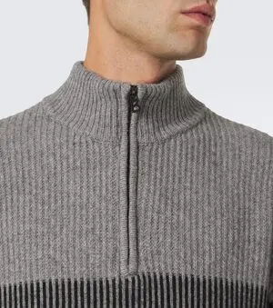 Bogner Loris Logo Yak Half-zip Sweater