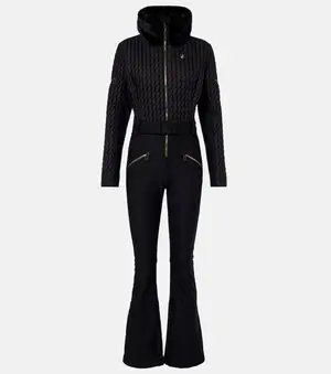 Toni Sailer Livette Teddy-trimmed Ski Suit - Black