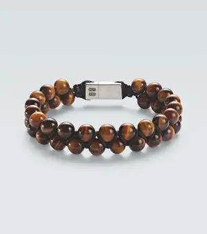 David Yurman Spiritual Beads Sterling Silver Bracelet With Tiger's Eye - Brown