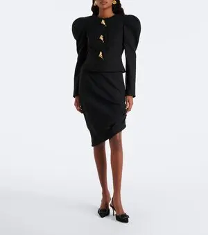 Carolina Herrera Puff-sleeve Wool-blend Jacket