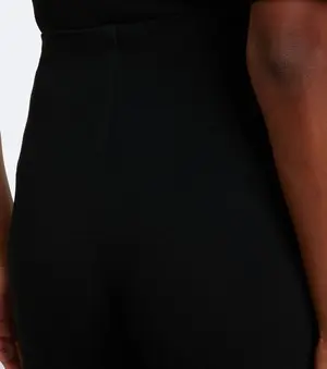 LESET Lauren Cropped Jersey Flared Pants