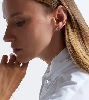 Sophie Bille Brahe Initial Petite R 18kt Single Earring With Diamonds