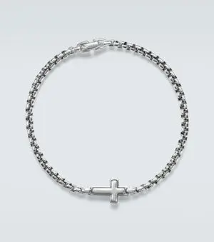 David Yurman Cross Station Sterling Bracelet - Silver