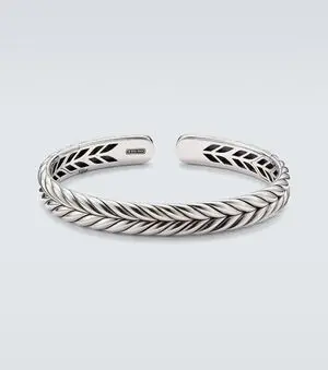 David Yurman Chevron Sterling Cuff Bracelet - Silver