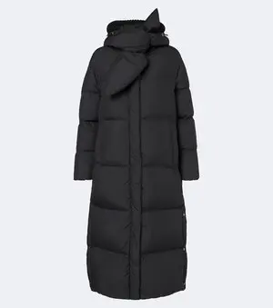 Moncler Ornement Tie-neck Down Coat - Black
