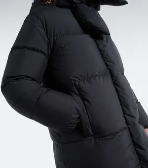 Moncler Ornement Tie-neck Down Coat