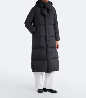 Moncler Ornement Tie-neck Down Coat