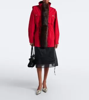 Prada Shearling-trimmed Technical Parka