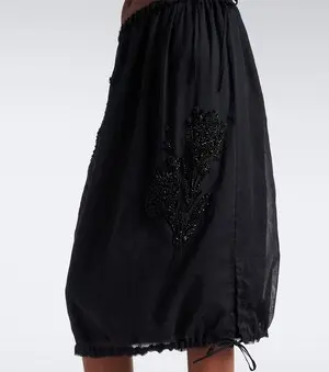 Prada Embellished Midi Skirt