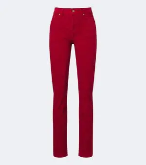Versace Cotton Corduroy Slim Pants - Red