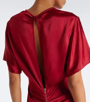 FFORME Imogen Gathe Satin Maxi Dress