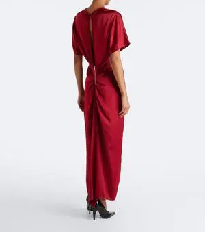 FFORME Imogen Gathe Satin Maxi Dress