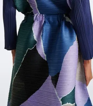 Issey Miyake Surprise! Pleated Printed Midi Skirt