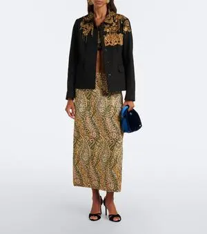 AQUAZZURA Bow Tie Mini Velvet Top-handle Bag - Blue