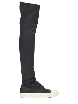 Rick Owens High Sock Sneaks Boot - Black