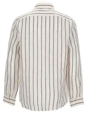 Brunello Cucinelli Camicia In Lino - Multicolor