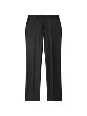 Paul Smith Charcoal Wool-cashmere Flannel Trousers - Grey