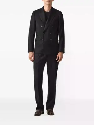 Paul Smith Charcoal Wool-cashmere Flannel Trousers