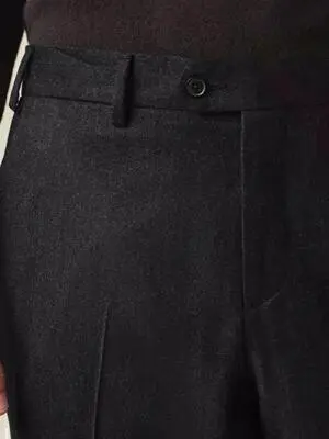 Paul Smith Charcoal Wool-cashmere Flannel Trousers
