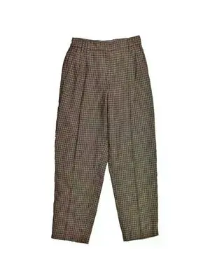 Brunello Cucinelli Houndstooth-pattern Tailored Trousers - Brown