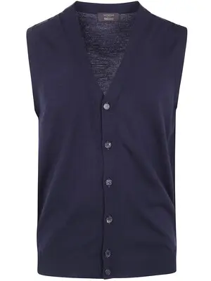 ZANONE Sweater Classic Gilet - Blue