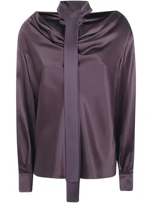 Max Mara Shirt Silk "fiocchi - Brown